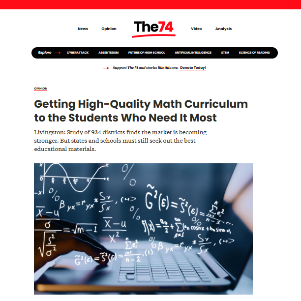 The 74: Getting High-Quality Math Curriculum to Students